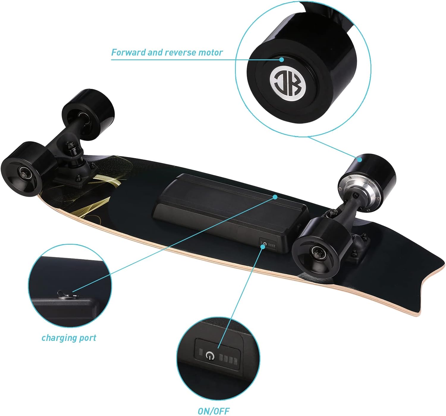 Jking Electric Skateboard Electric Longboard with Remote Control - TSZ ...