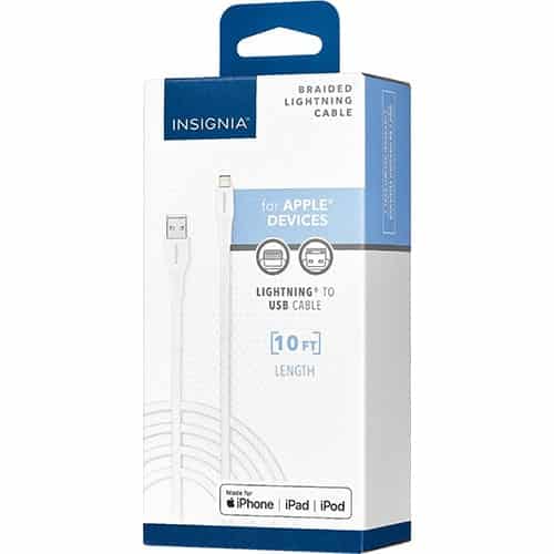 Insignia 10ft Braided A-Lightning Cable - TSZ Retail Store Limited